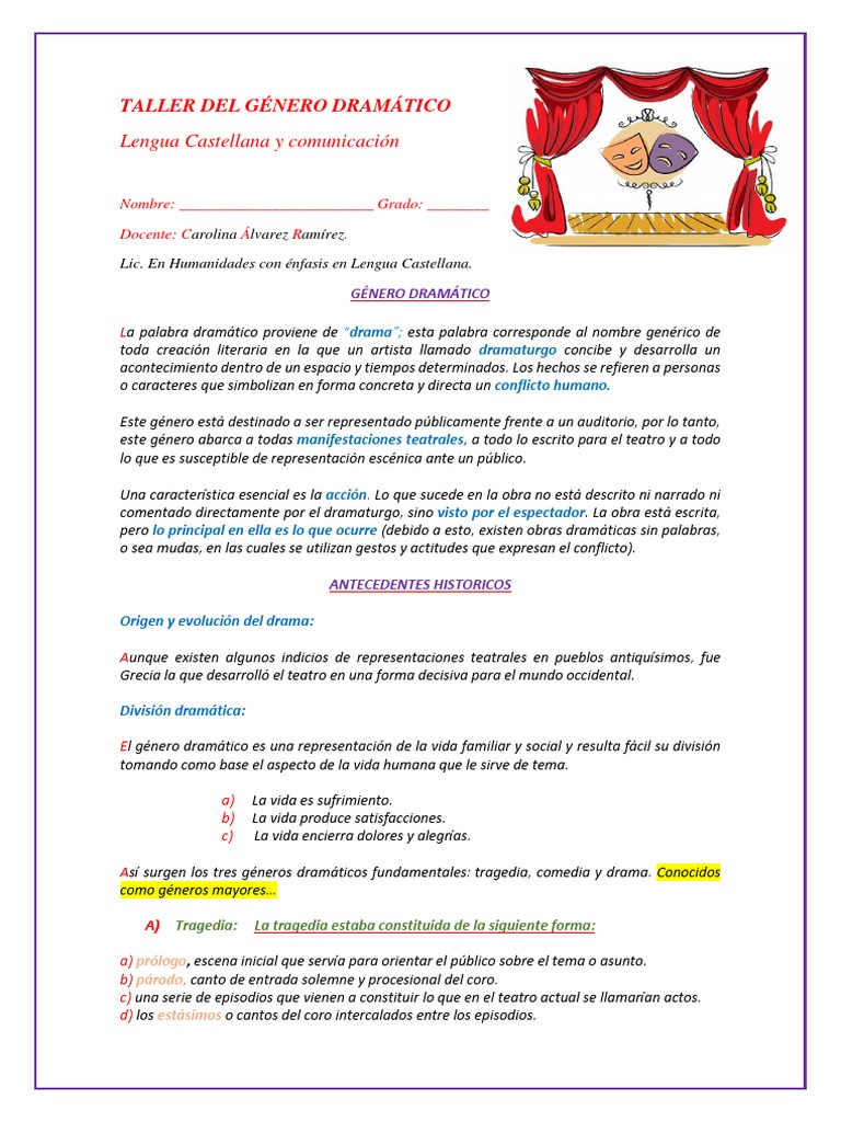 Introducción al Género Dramático | PDF | Teatro | Ópera