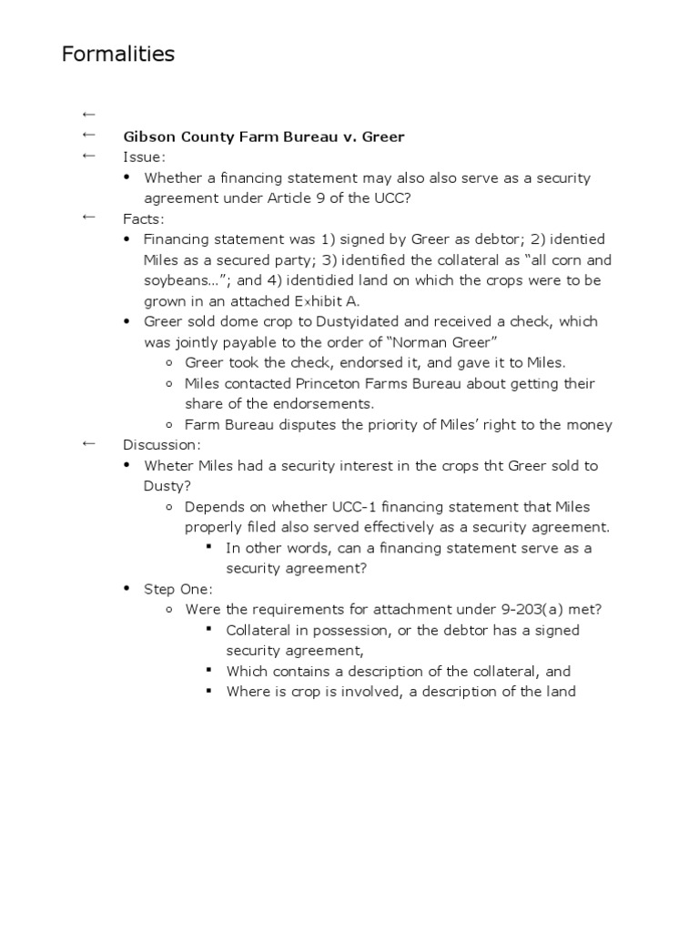 UCC Article 9 Security Agreement Analysis | PDF | Security Interest | Breach Of Contract