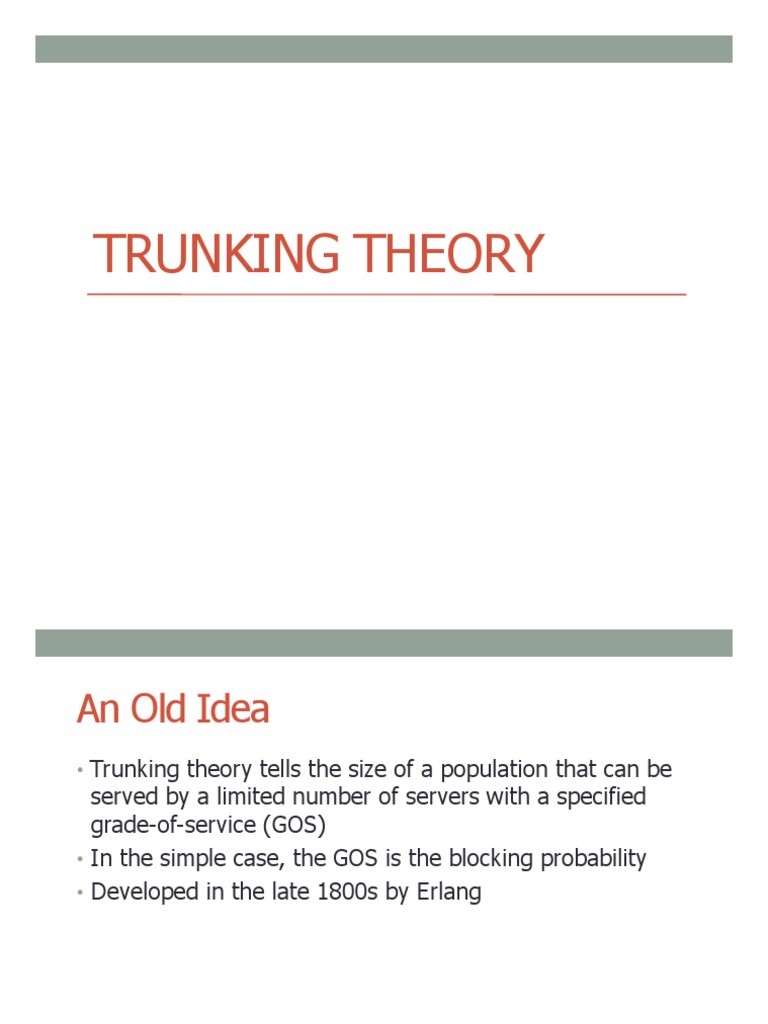 Lecture 3 Trunking Theory and Other Issues With Cells | PDF ...