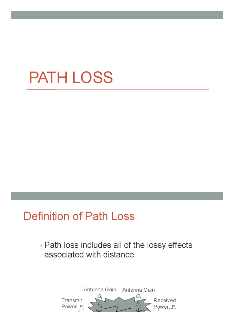 Lecture 4 Path Loss | PDF | Decibel | Information And Communications ...