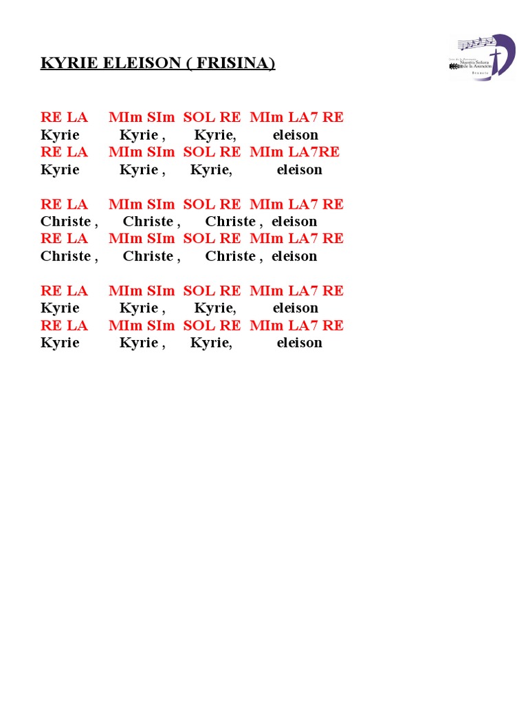 Kyrie Eleison Frisina | PDF