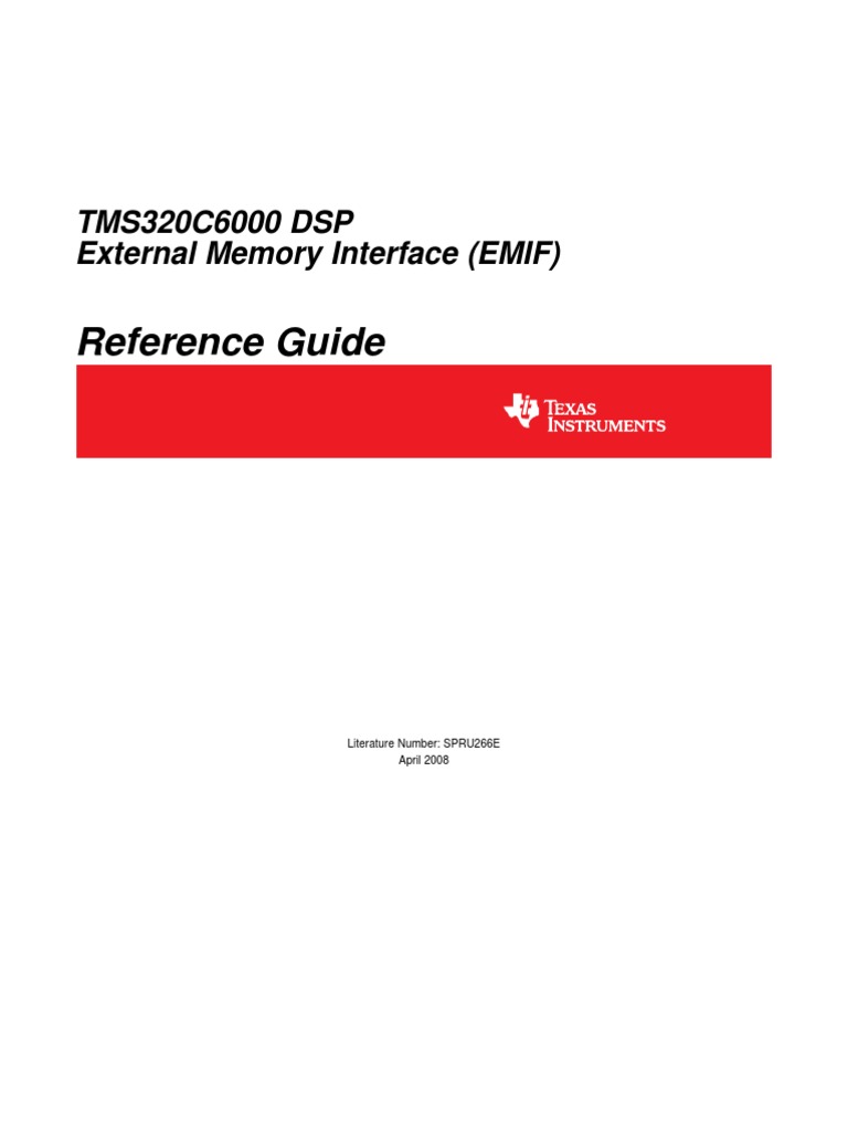 Reference Guide Tms320c6000 Dsp External Memory Interface Emif Pdf Digital Signal