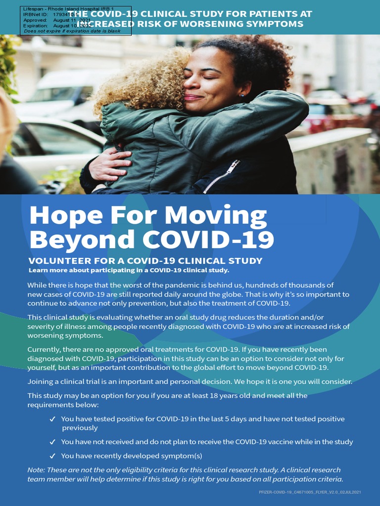 Pfizer COVID-19 Flyer | PDF | Clinical Trial | Medical Specialties
