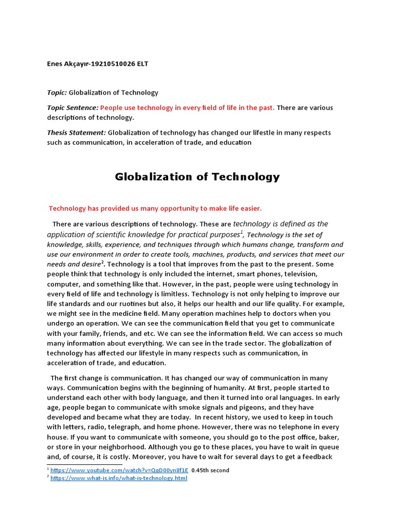 Impact of Technology Globalization | PDF | Communication | Globalization