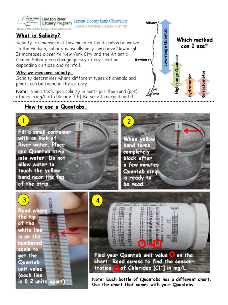 Salinity Quantab Final | PDF | Salinity | Physical Geography