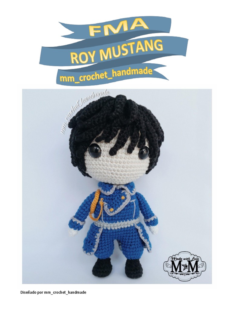 ROY MUSTANG BY MM Crochet Handmade Amigurumi | PDF | Costura | Fibras