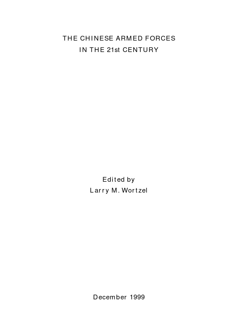 The Chinese Armed Forces in The 21st Century Pub73 | PDF | People's ...