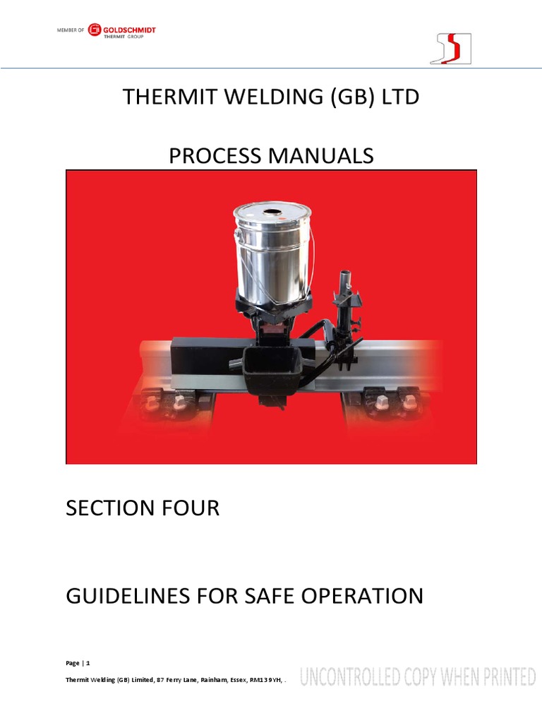 Thermit Welding (GB) LTD Process Manuals | PDF | Welding | Construction