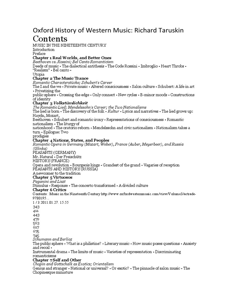 Oxford History of Western Music | PDF | Performing Arts | Classical Music