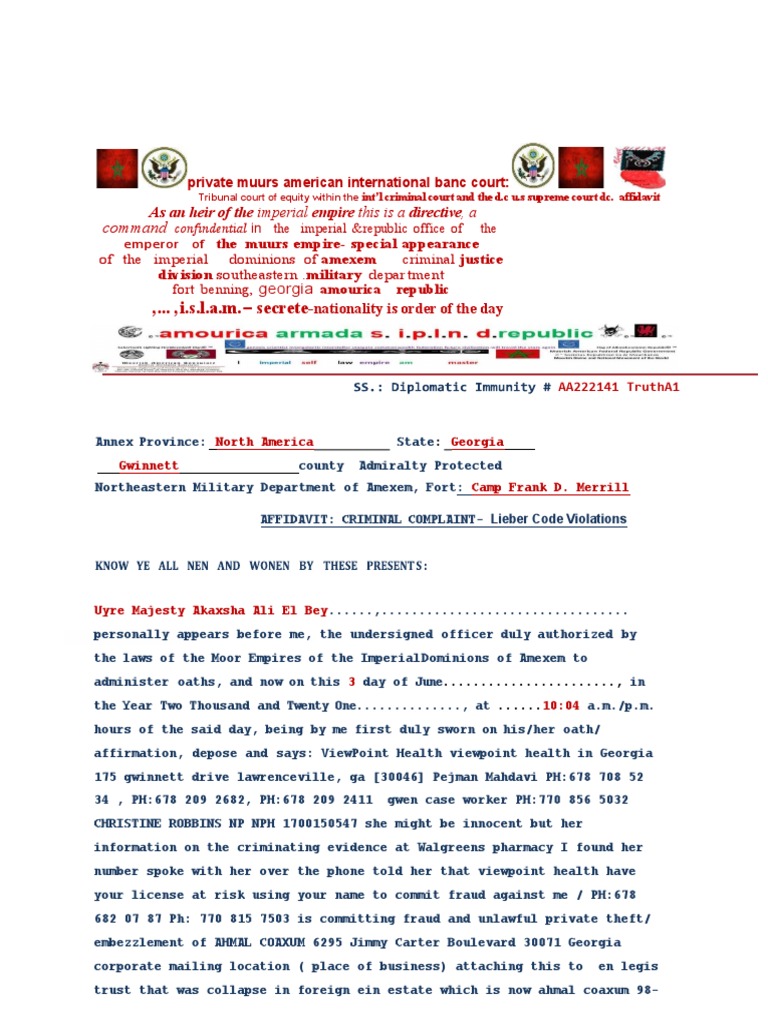 Criminal Complaint Lieber Code Violation Viewpoint | PDF | Affidavit ...