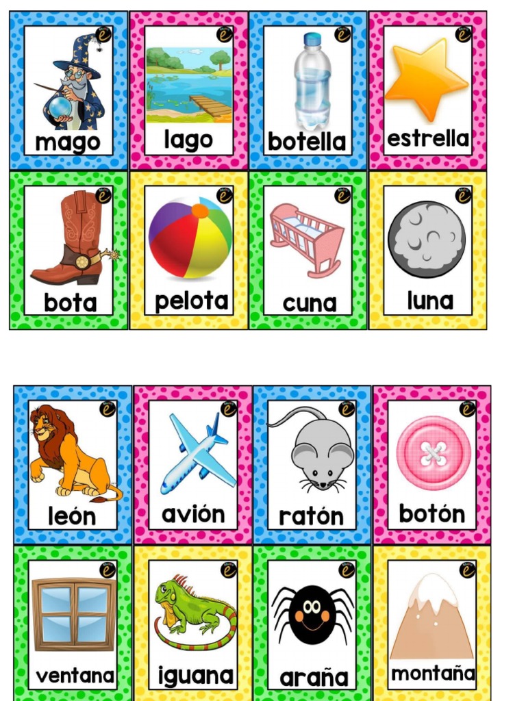 Tarjetas - Rimas | PDF