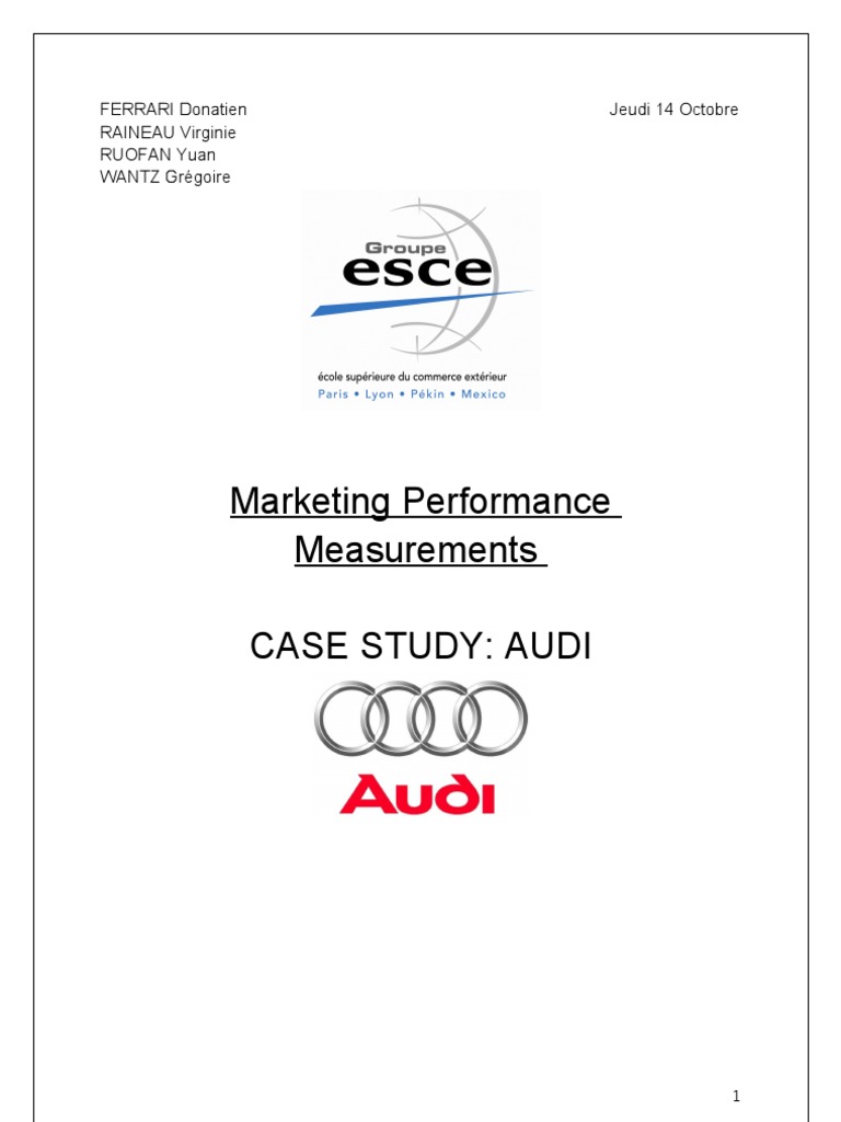 Audi Marketing Strategy Case Study | PDF | Audi | Brand