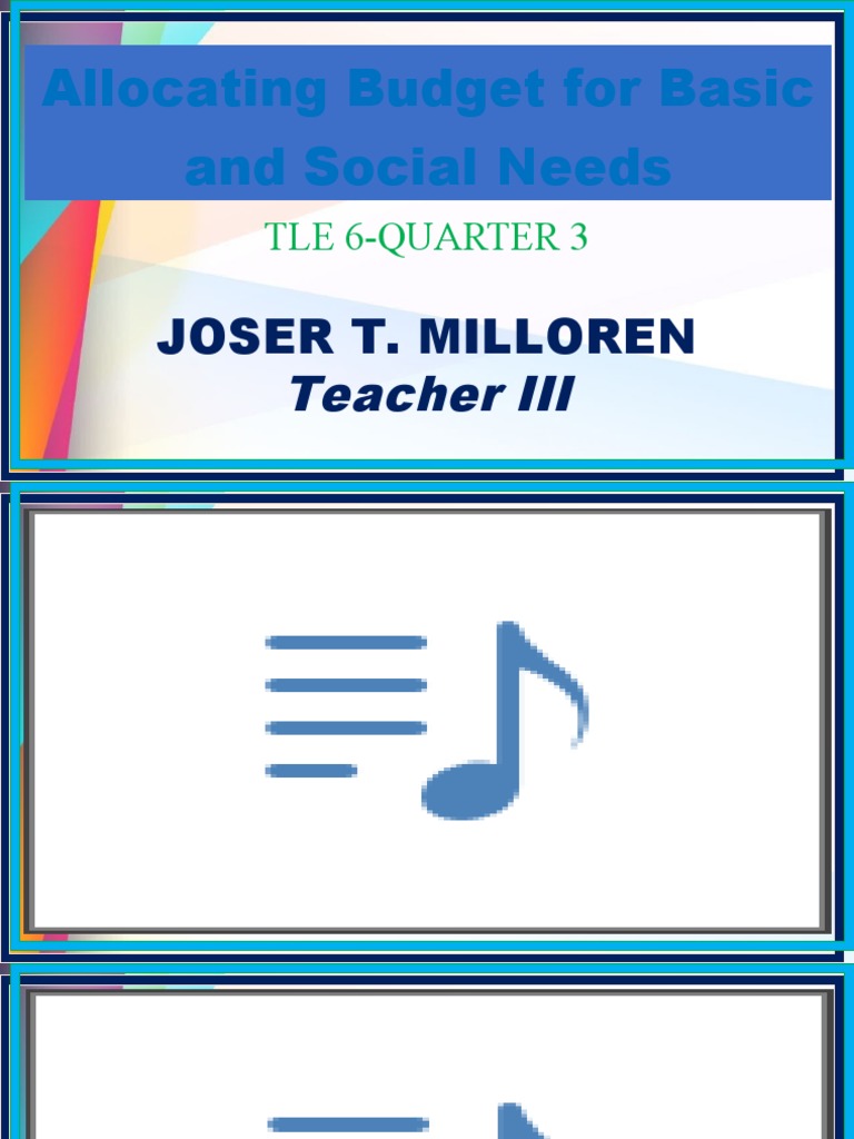 Allocating Budget For Basic and Social Needs: Tle 6-Quarter 3 | PDF ...