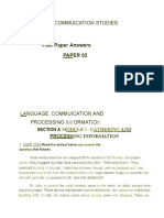 CAPE Communication Studies 2005 Analysis | PDF | Writers | Communication