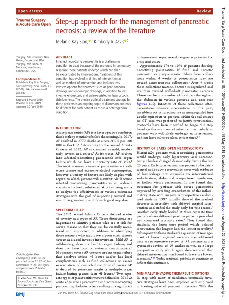 Step Up in Pancreatitis 2019 | PDF | Necrosis | Surgery