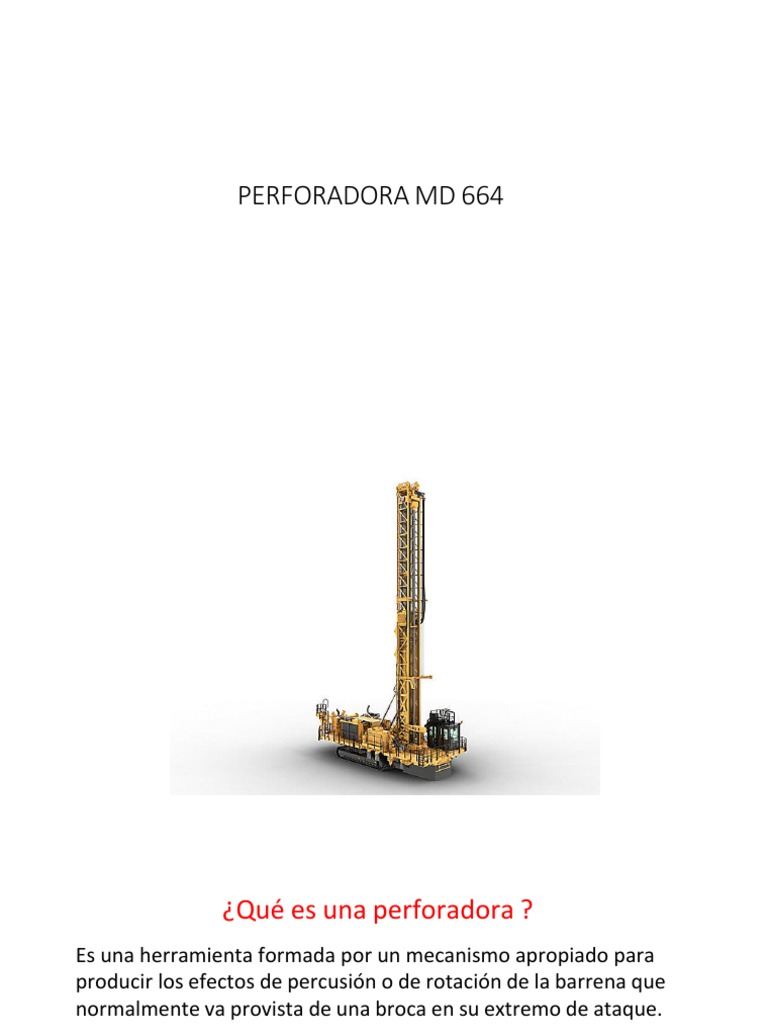 Perforadora CAT MD6640: Especificaciones y Funciones | PDF | Inyección ...