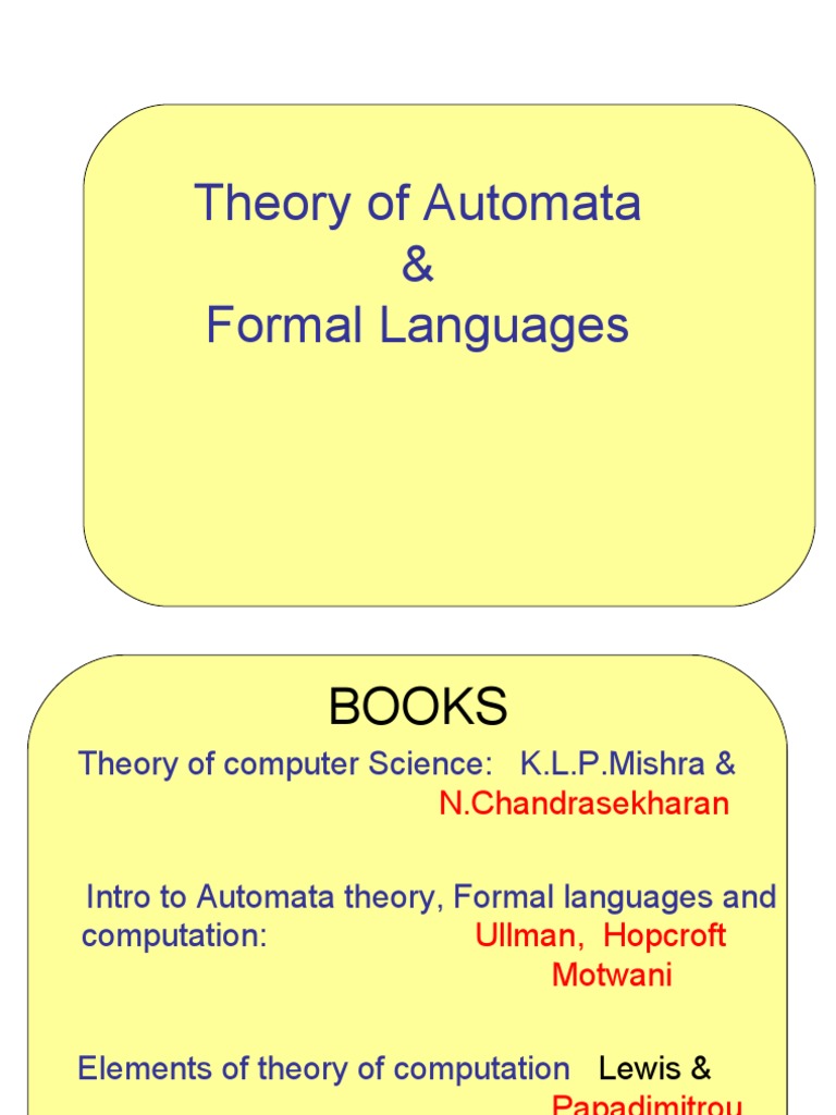 Theory of Automata & Formal Languages | PDF | Automata Theory | Theory Of Computation