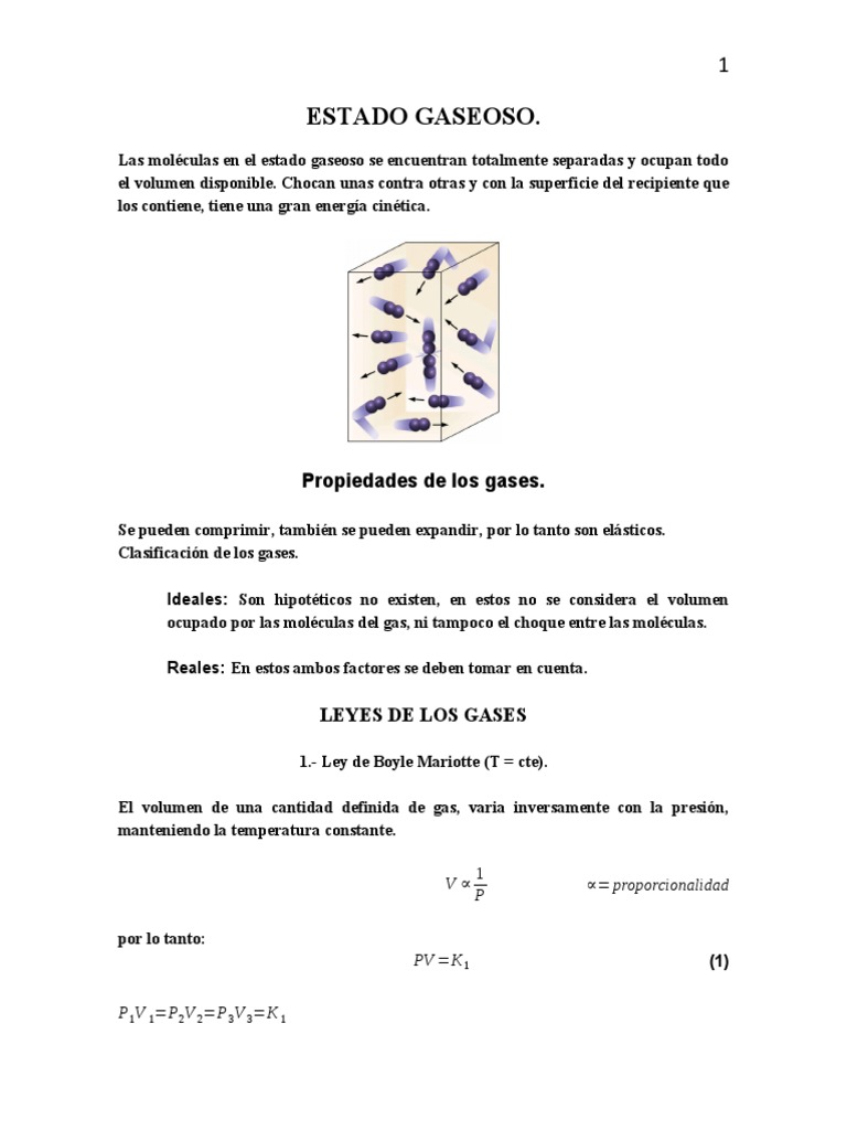 Teoría y Problemas. Gases. | PDF | Gases | Mole (Unidad)