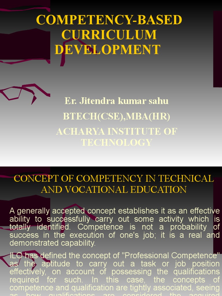COMPETENCY-BASED CURRICULUM DEVELOPMENTt | PDF