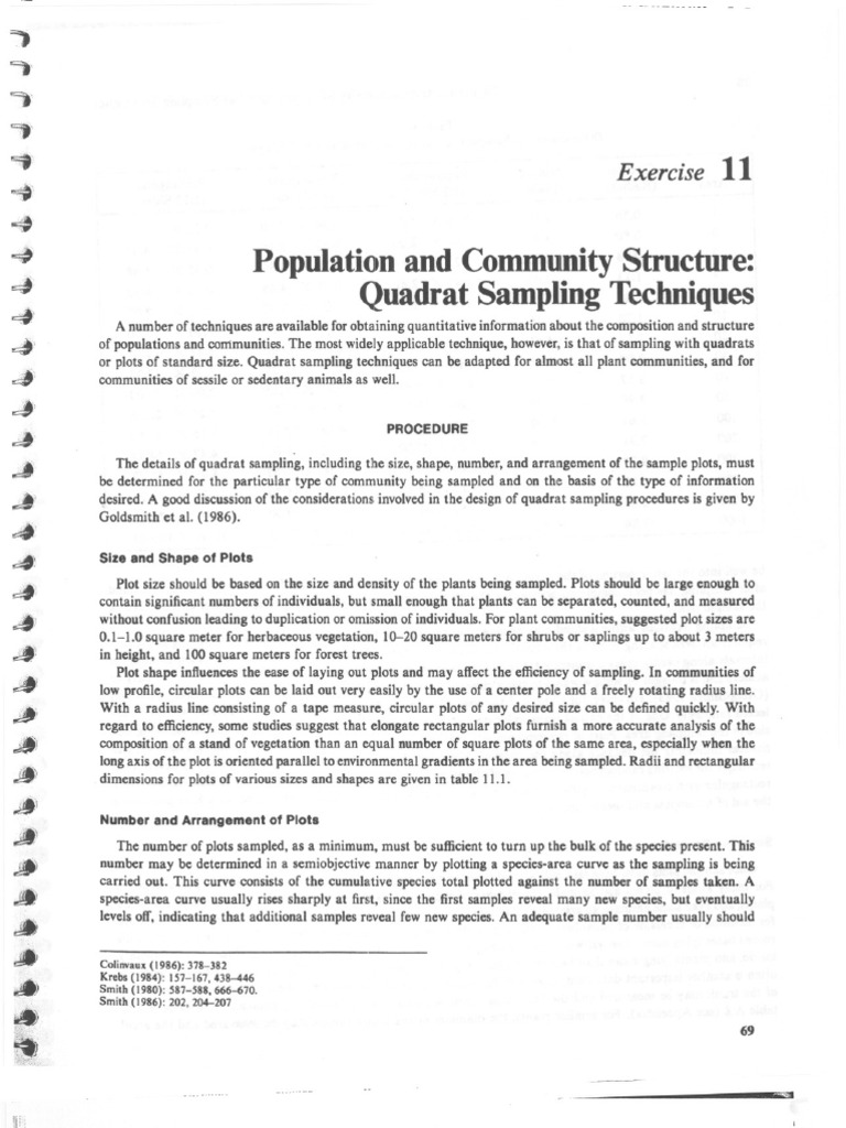 Quadrat Sampling | PDF