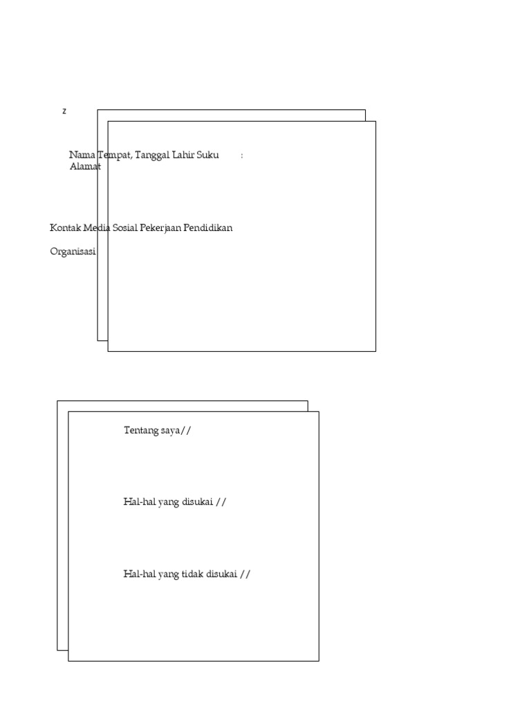 Format CV Taaruf | PDF