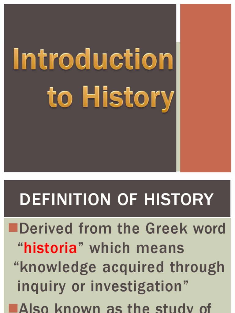 Introduction To History | PDF | Historiography | Postcolonialism