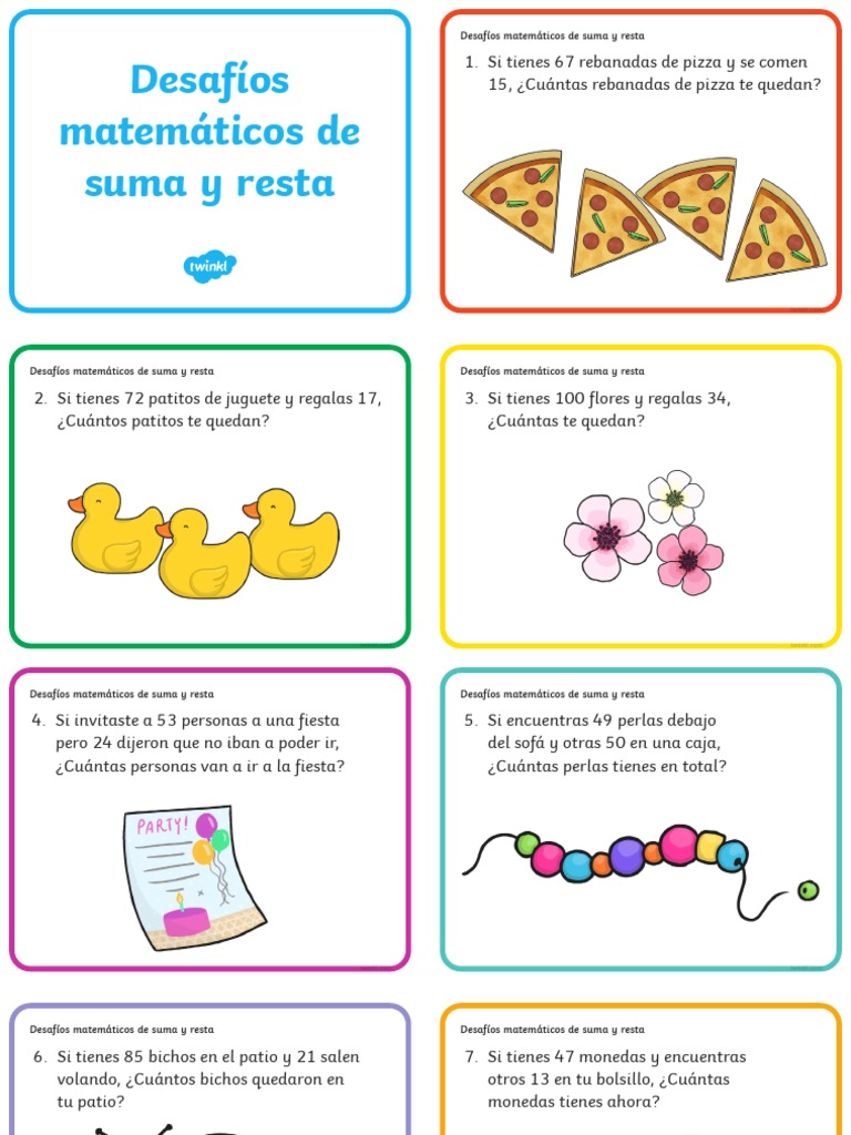 Problemas de Sumas | PDF