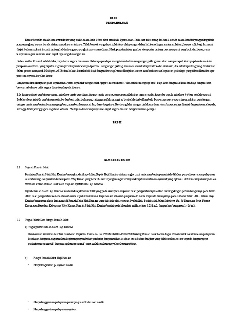 Tugas Mok - Manaj Organisasi Ruang VK | PDF | Kesehatan Holistik