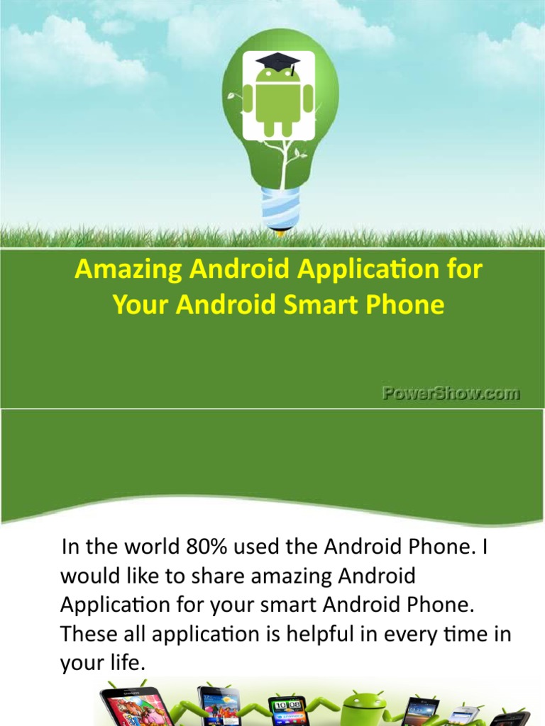 Amazing Android Application For Your Android Smart Phone Pdf Android Operating System