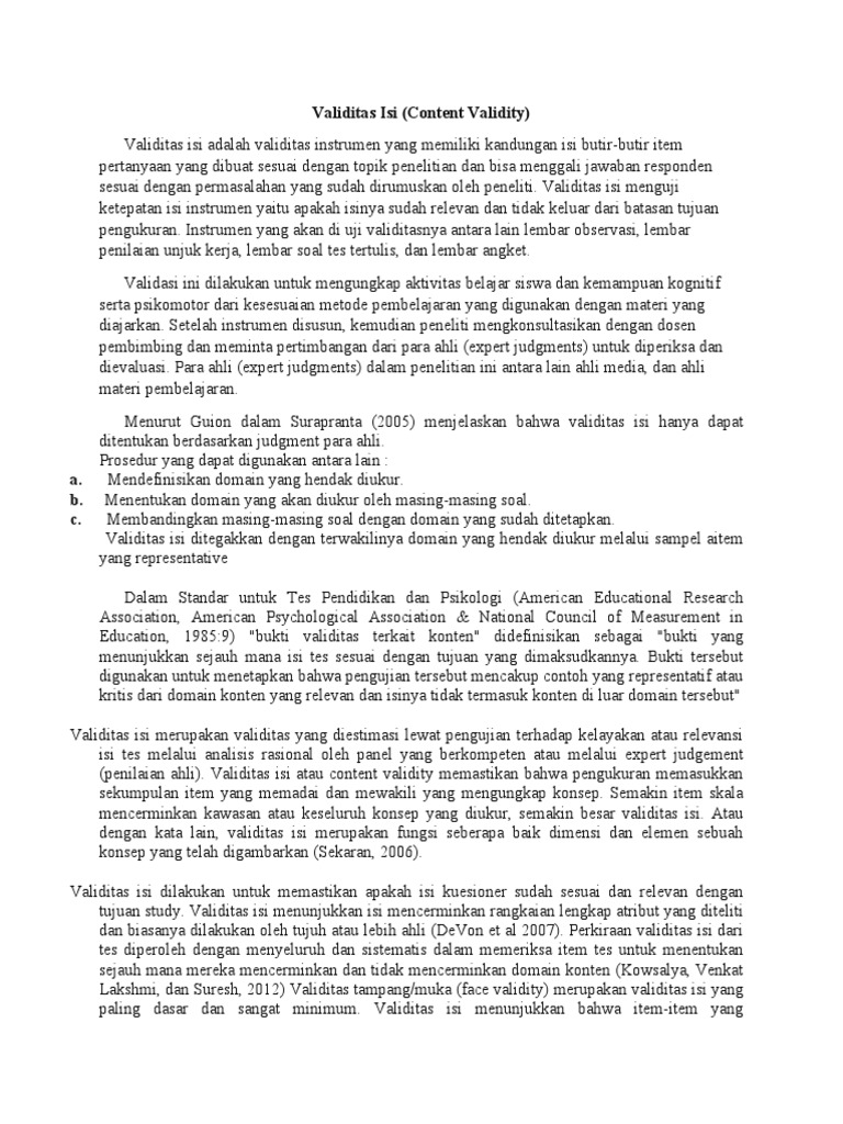 VALIDITAS | PDF | Sains & Matematika