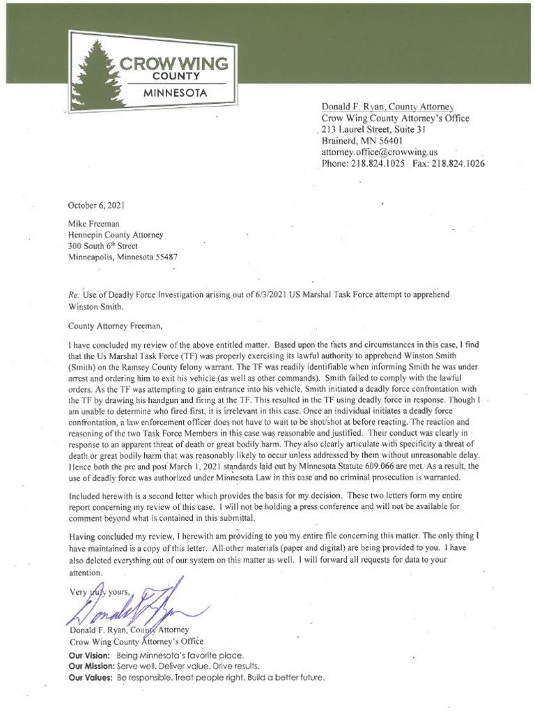 Short Letter - CWC Ryan - Smith | PDF