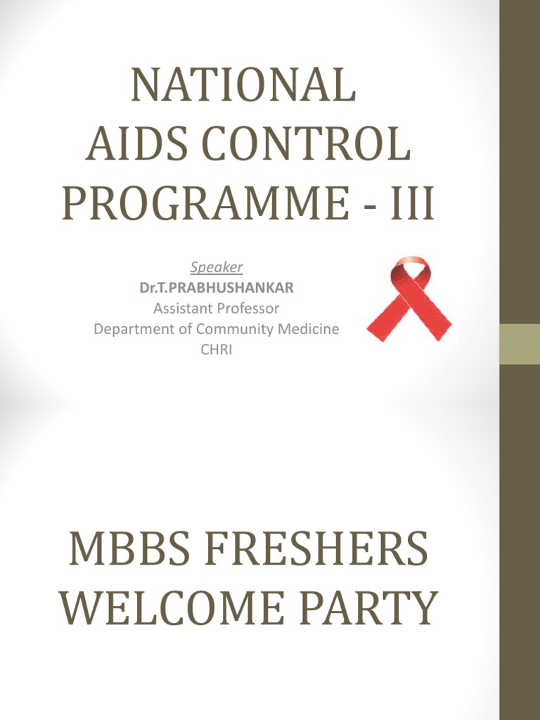 National Aids Control Programme - Iii: Assistant Professor Department ...