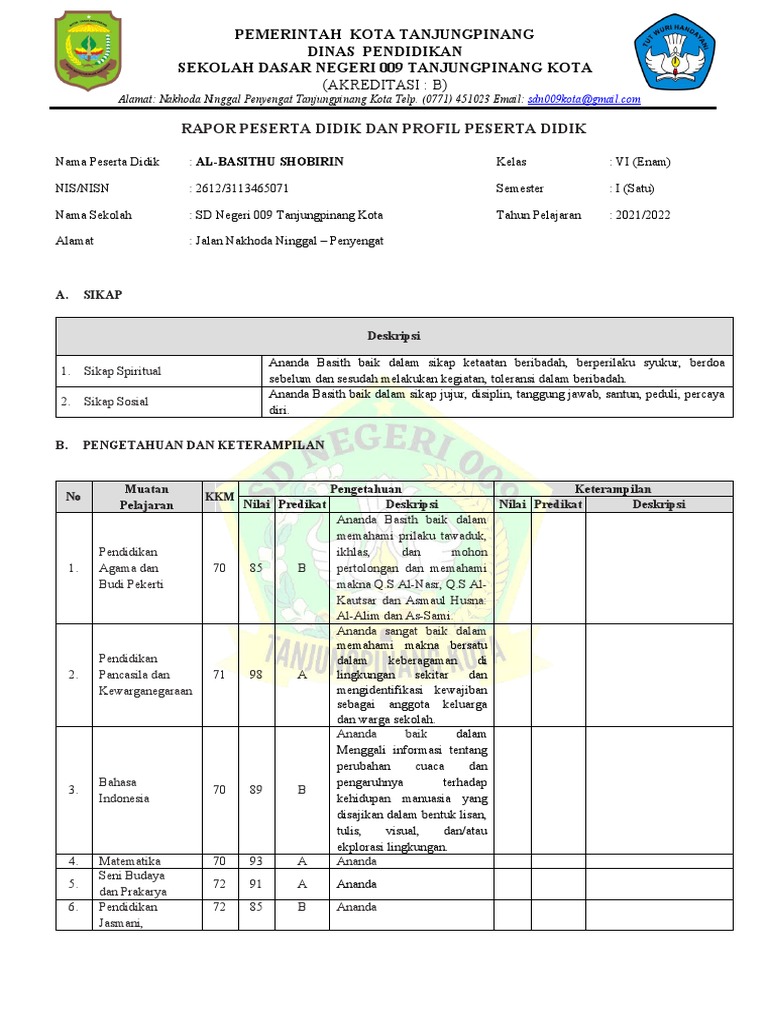 Format Rapor Mid Semester | PDF