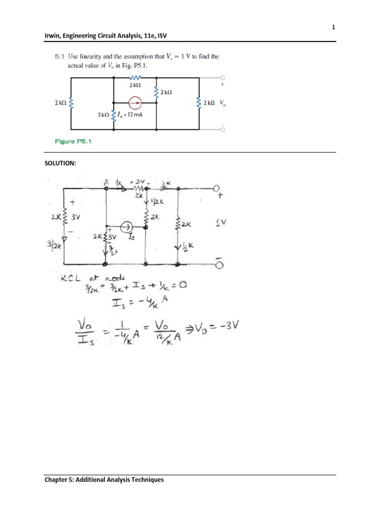 CH 05 | PDF | Electrical Network | Network Analysis (Electrical Circuits)