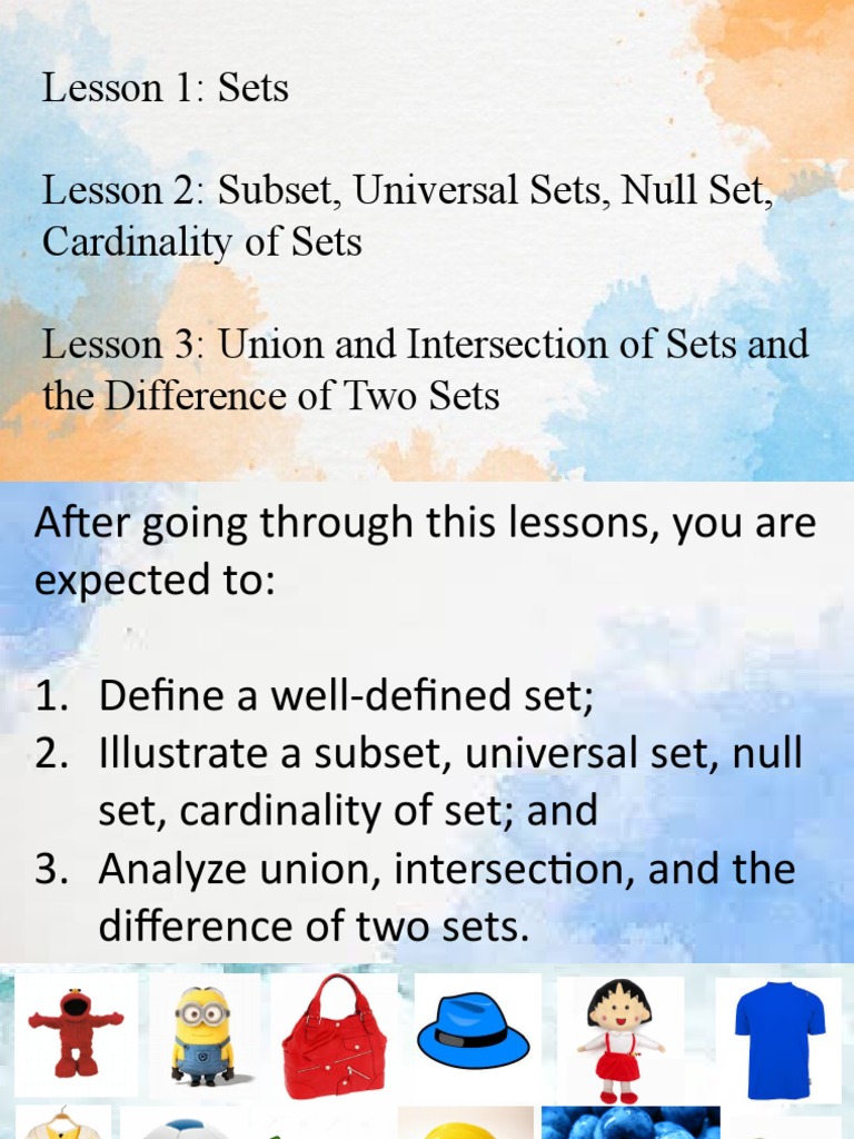 1.) Sets | PDF | Set (Mathematics) | Empty Set