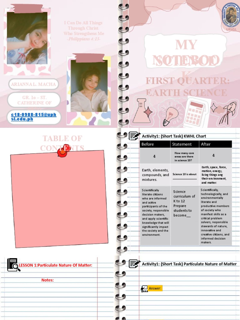 Digital Science Notebook (Template) | PDF | Science | Science And Technology
