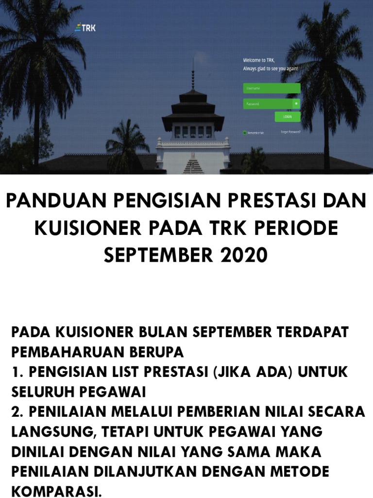 Panduan Dalam Mengisi Prestasi Dan Kuesioner Peer Review Pada TRK | PDF