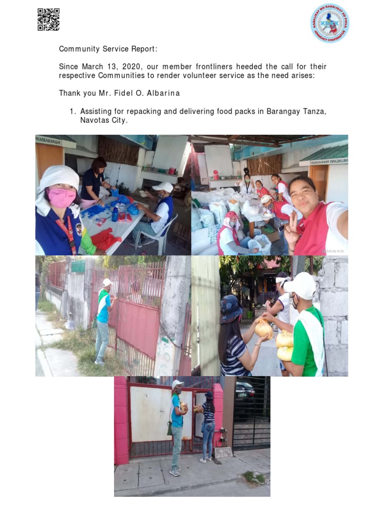 Community Service Report | PDF