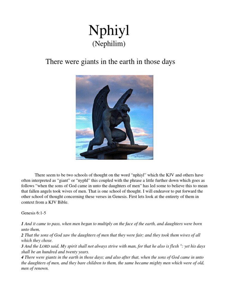 Nphiyl: (Nephilim) There Were Giants in The Earth in Those Days | PDF ...