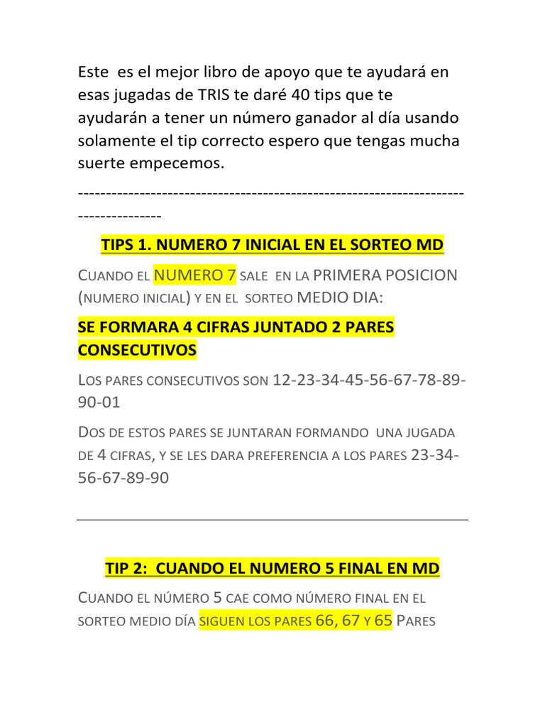 Tips Del Tris | PDF