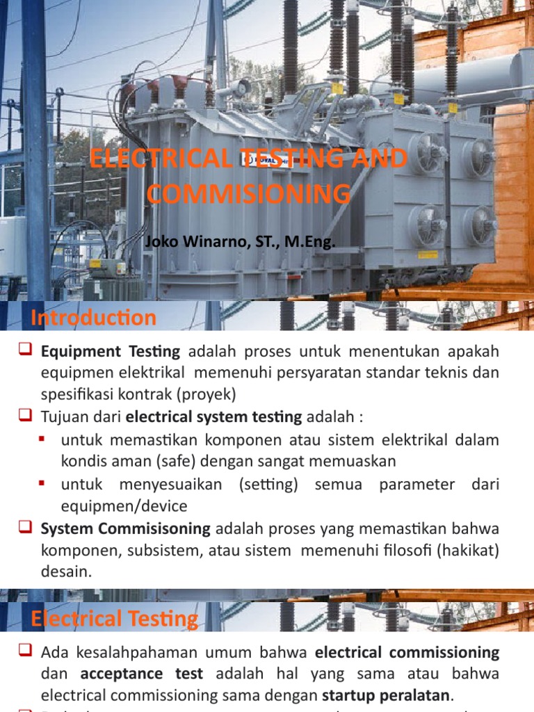 Modul 2 - Electrical Test and Commisioning | PDF