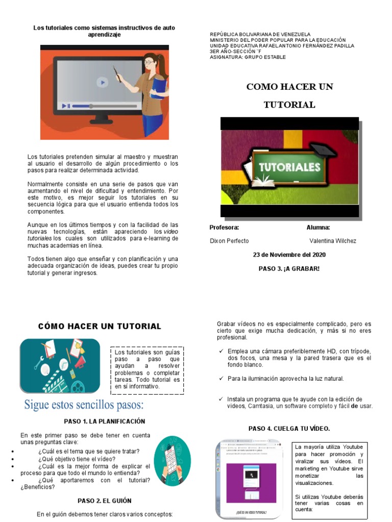 Como Hacer Un Tutorial | PDF | Tutorial | Youtube
