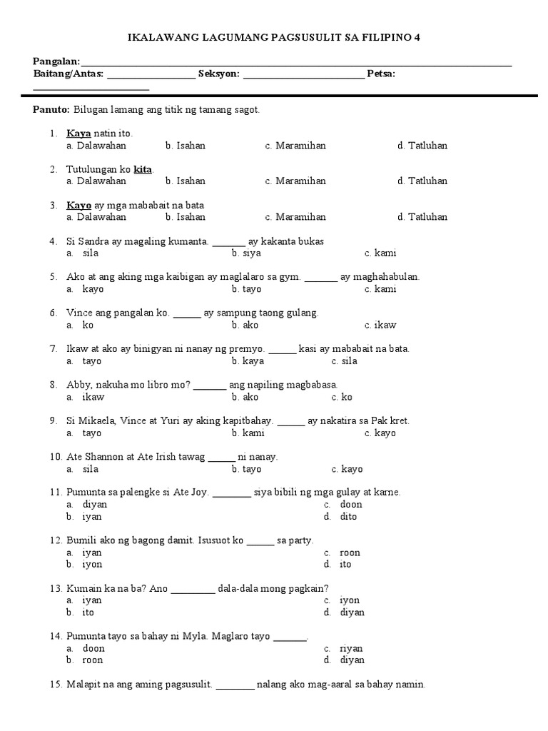 Filipino 4 | PDF