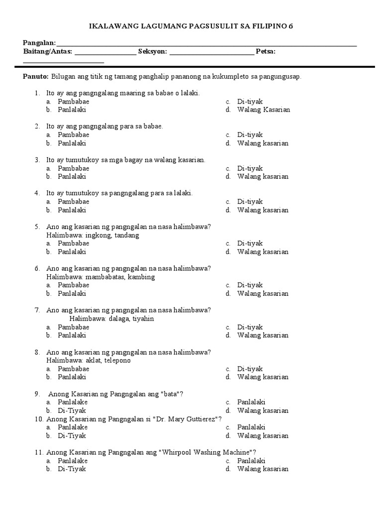 Filipino 6 | PDF
