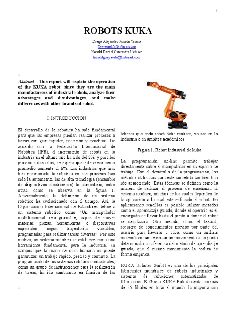 Robot Kuka | PDF | Robótica | Automatización