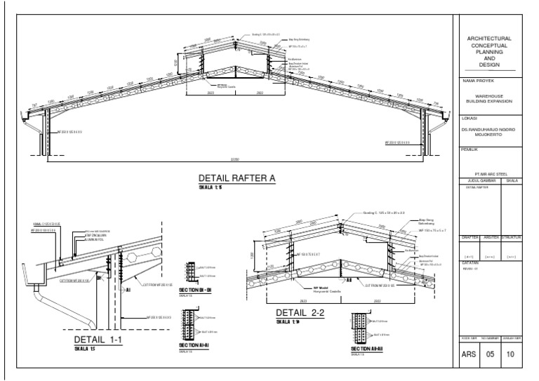 CAD DRAFT STEEL MJKT Detail RAFTER A | PDF | Aluminium | Metals