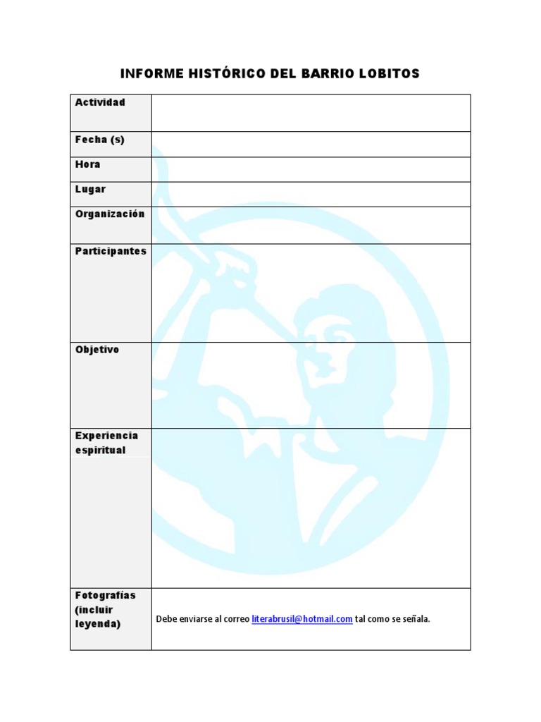 Modelo de Informe de Actividades | PDF