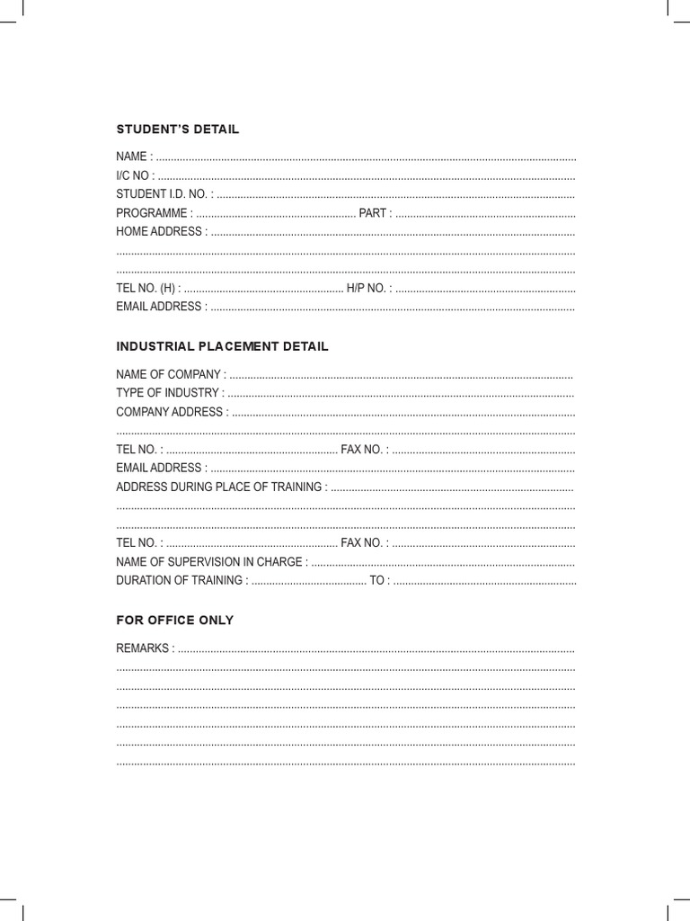 Industrial Training Logbook Template | PDF | Technology & Engineering
