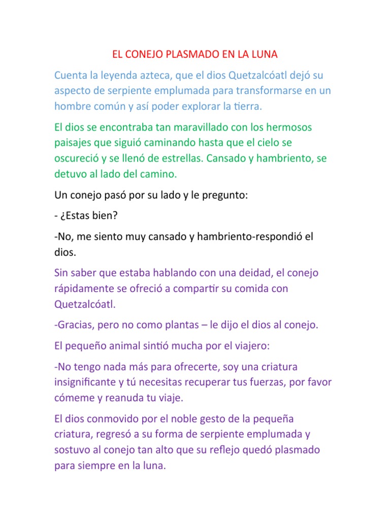 El Conejo Plasmado en La Luna 1 | PDF