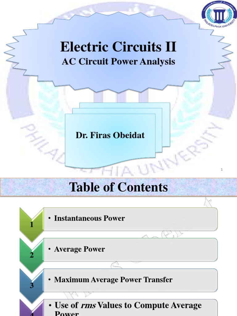 7 AC Circuit Power Analysis | PDF | Electrical Network | Electrical ...